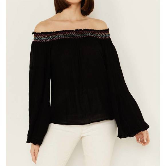 Panhandle | Tops | New Panhandle Off The Shoulder Smocked Top In Black ...